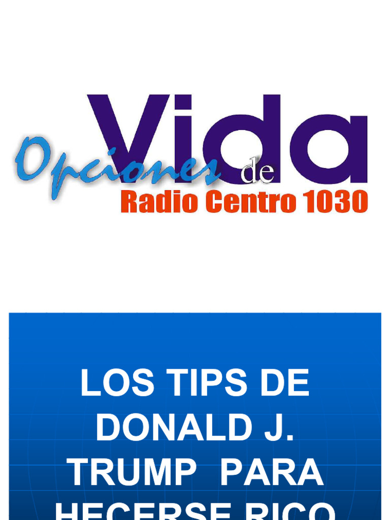 Tips de Donald Trump para Hacerse Rico - Otros | PDF