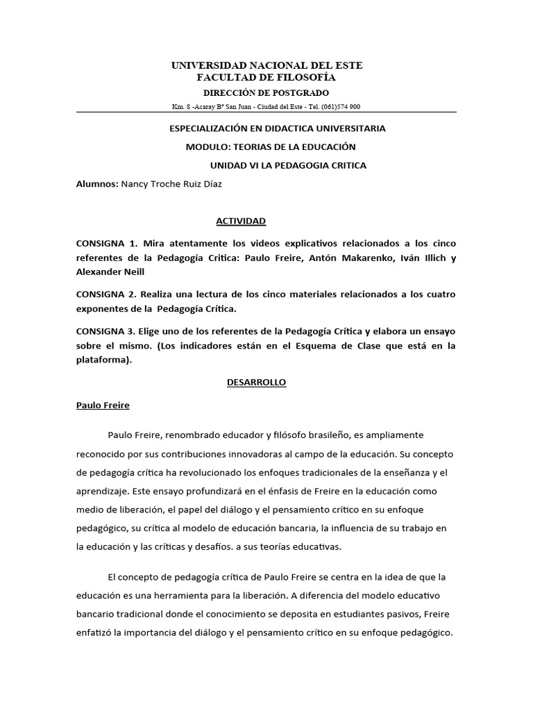 Ensayo #3 | PDF | Enseñando | Aprendizaje