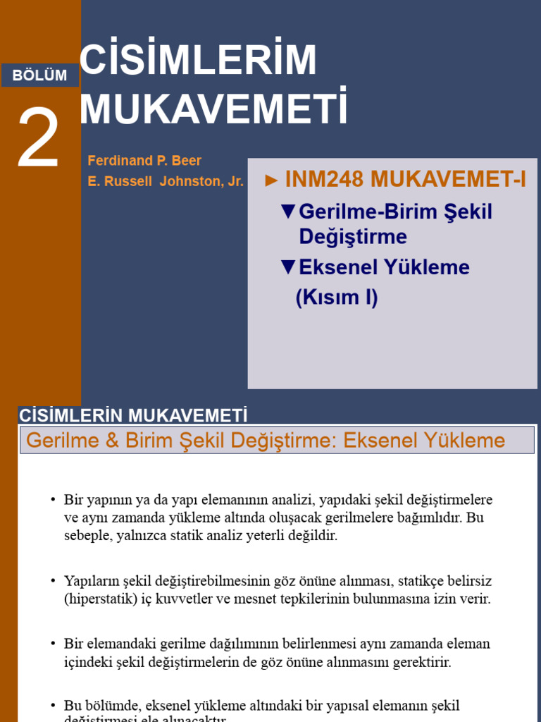 2 Bolum Eksenel Yukleme | PDF