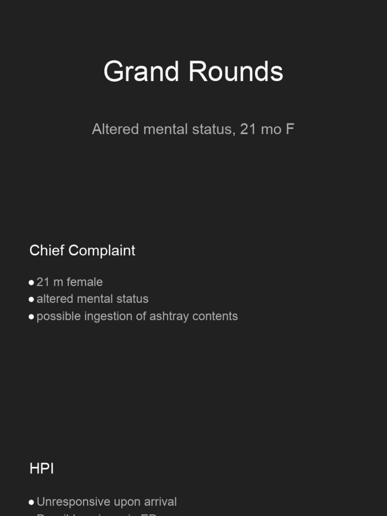 Pediatric Grand Rounds Pdf Clinical Medicine Medicine