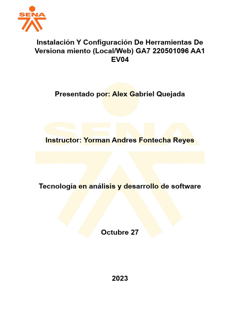 Instalación Y Configuración de Herramientas de Versiona Miento | Descargar gratis PDF | Archivo ...