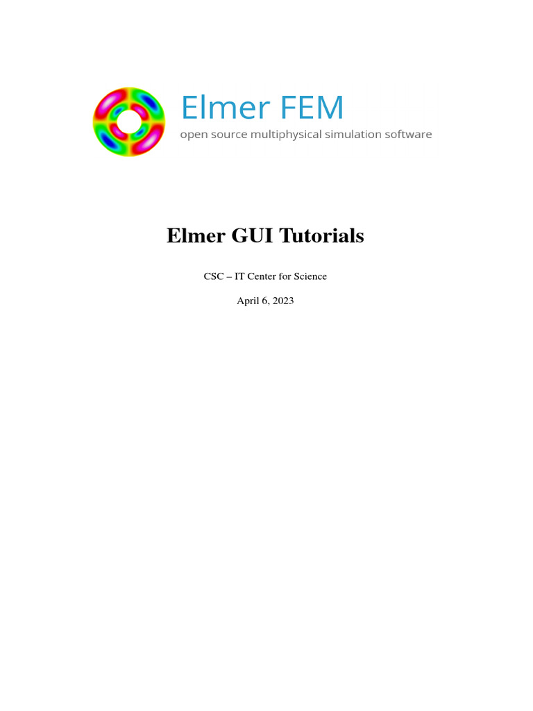 Elmer Tutorials | Download Free PDF | Equations | 3 D Computer Graphics