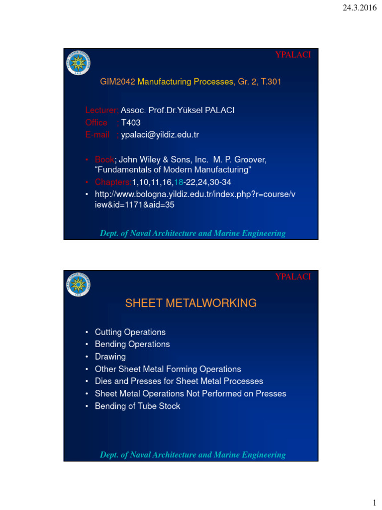 Sheet Metalworking Processes Overview | PDF | Sheet Metal | Metals