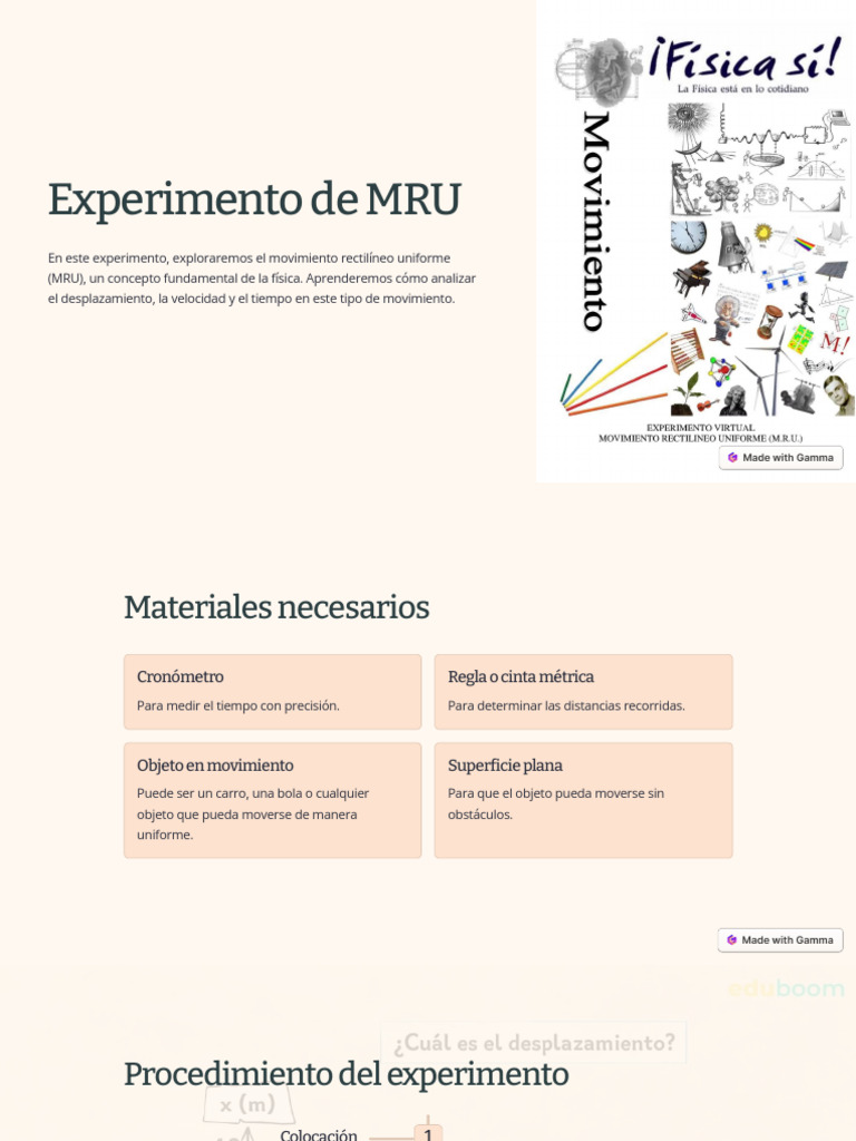 Experimento de MRU | PDF