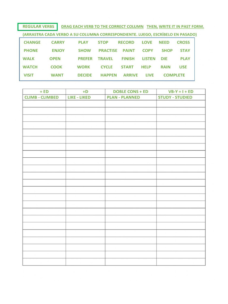 2.3 Irregular and Regular Verbs | PDF