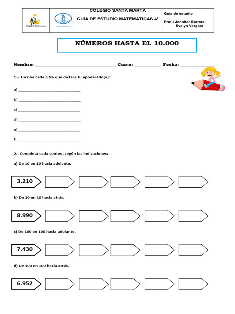 Guía Práctica Sobre La Escritura de Números | PDF