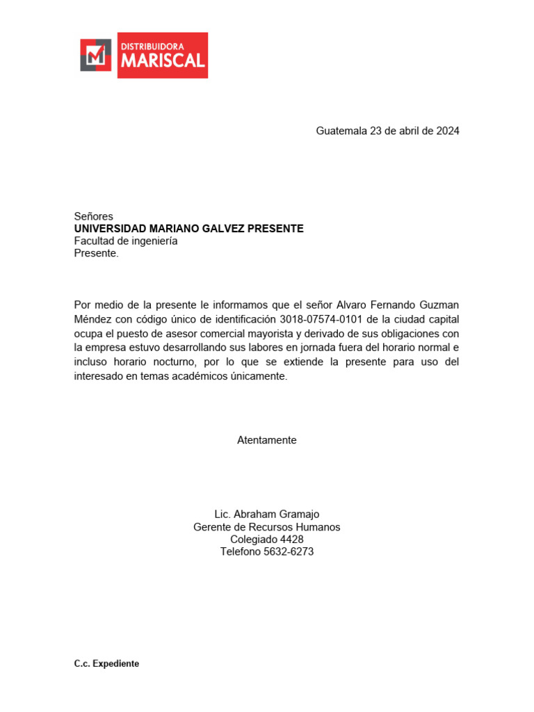Carta U | PDF