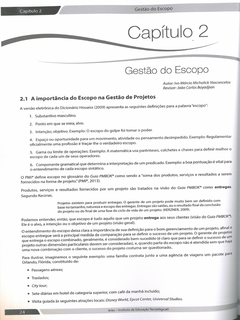 Cap. 2 - Gestão de Projetos Brasil | PDF