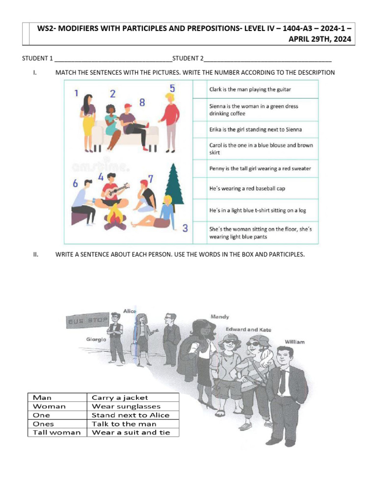 WS2-L4 - Modifiers With Participle and Prepositions 2024-1 | PDF ...