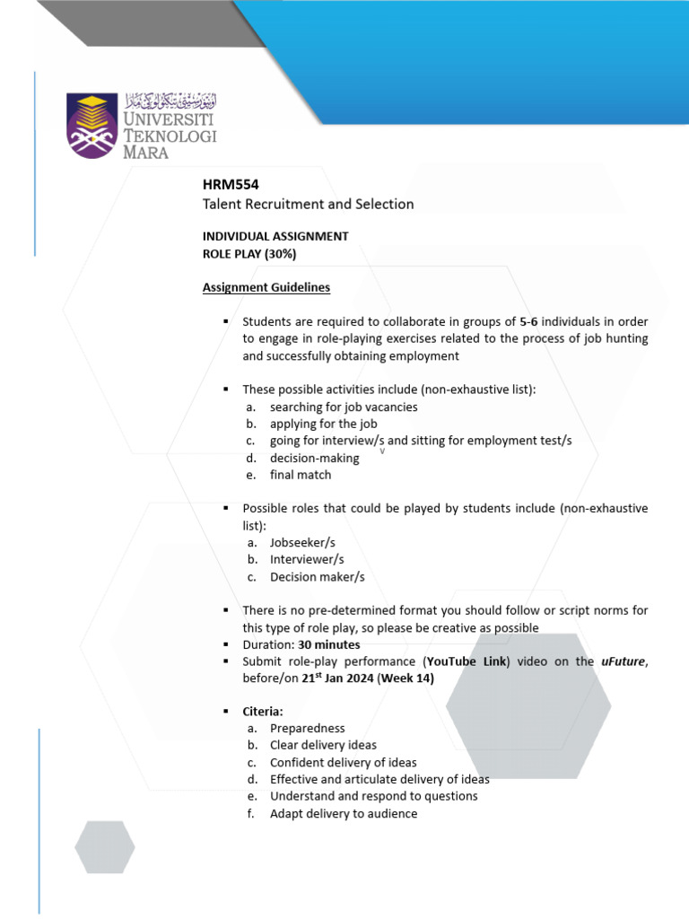 Role Play Guidelines | PDF