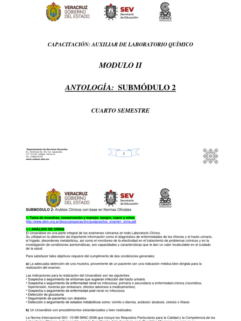 Antologia Modulo II Submodulo 2 | PDF | Sangre | Hematopoyesis