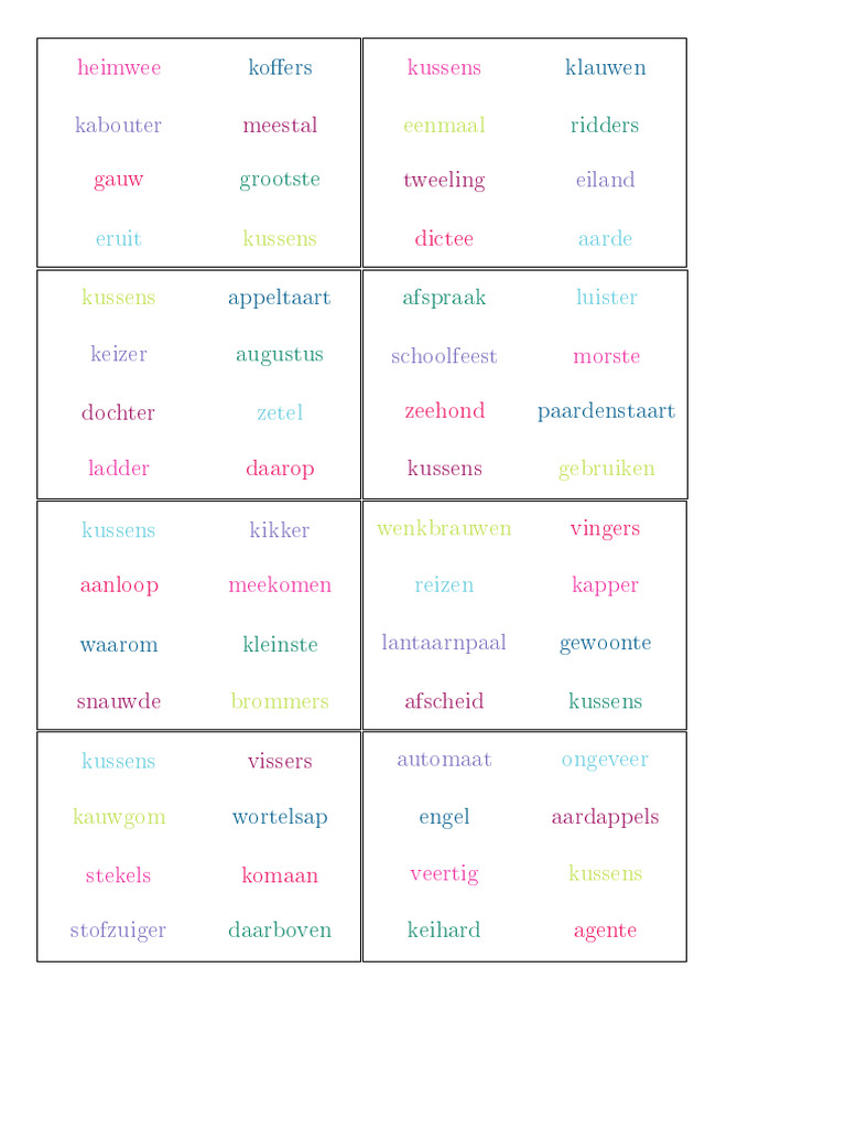 Dobble - Thema 7 - Spelling | PDF