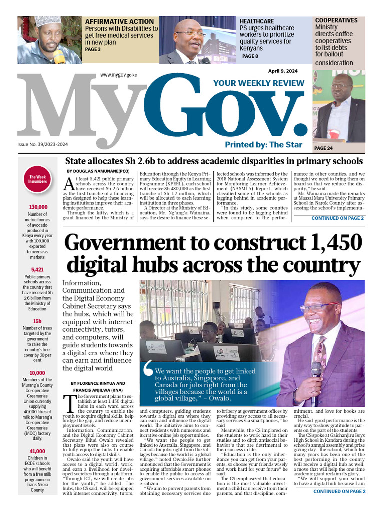 MyGov 9th April 2024-Kenya | PDF | Cost Of Living | Kenya