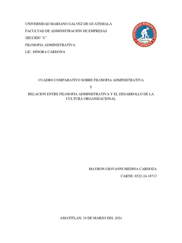 Relacion Entre Filosofia Administartiva | PDF | Cultura organizacional ... Relacion Entre Filosofia Administartiva | PDF | Cultura organizacional ...