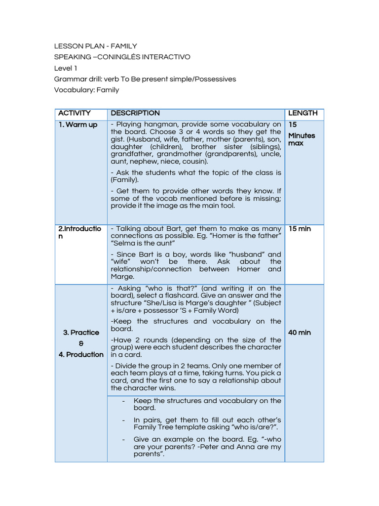 Lesson Plan Family | Download Free PDF | The Simpsons | Television ...