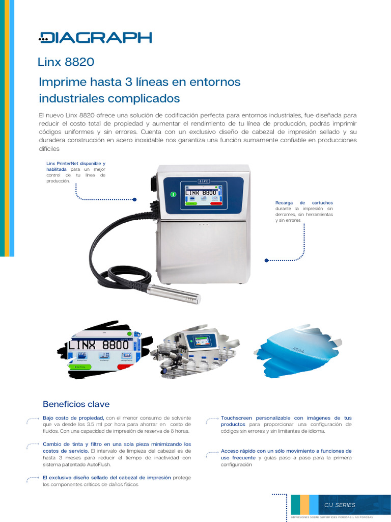 Impresora Linx 8820 para Codificación | PDF | Impresora (Computación ...