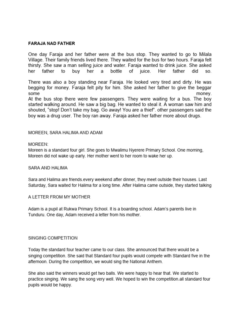 Reading and Understanding - Short Stories | PDF | Vegetables | Foods Reading and Understanding - Short Stories | PDF | Vegetables | Foods