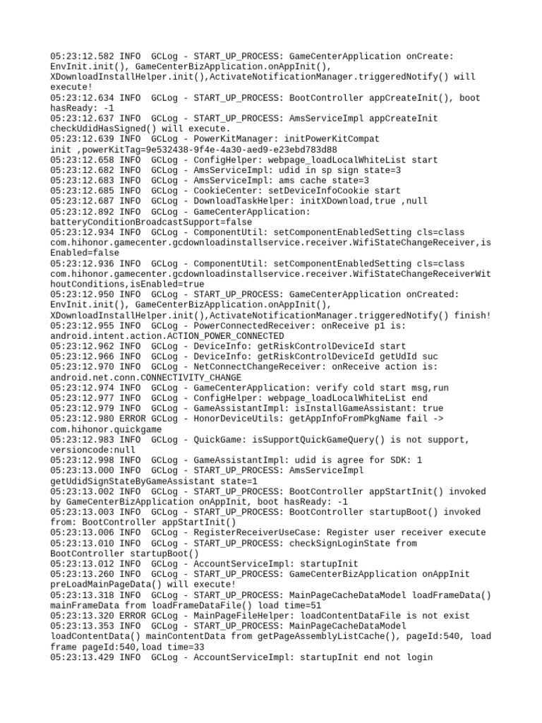 GameCenter Application Startup Log | PDF | Internet Protocols | Internet Architecture