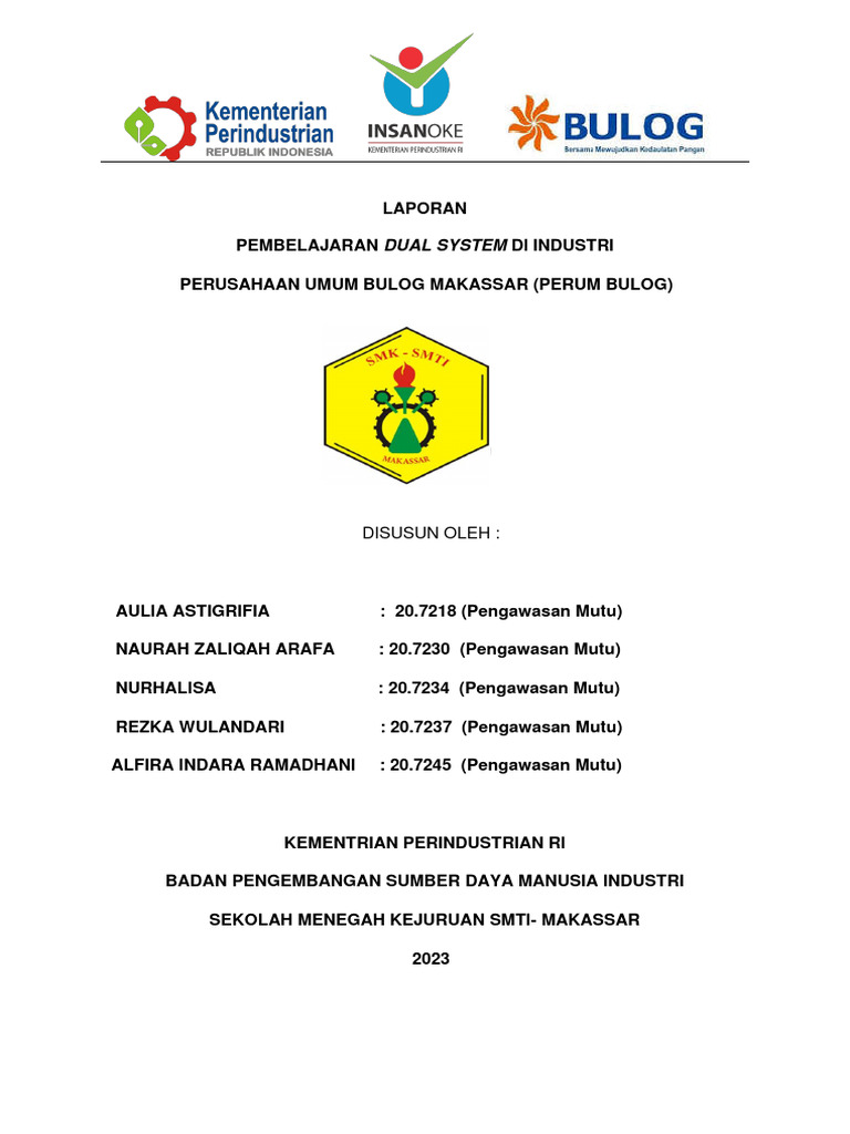 Lap PKL Bulog Lengkap | PDF