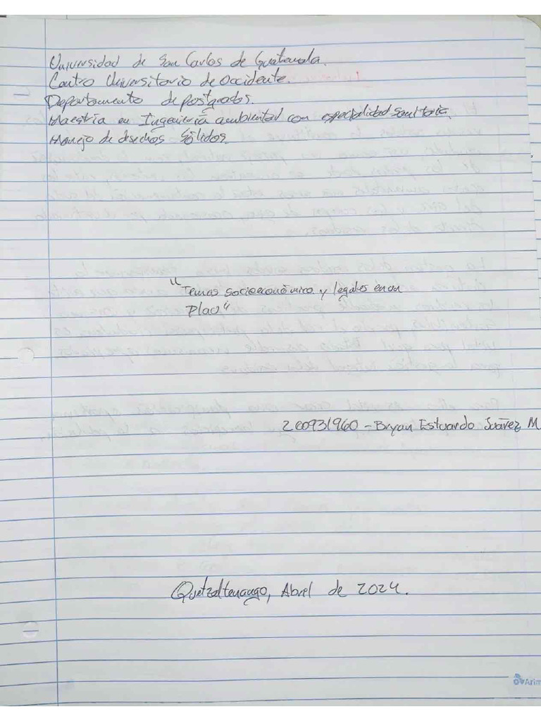 Tarea 10 Bryan Juárez | PDF | Residuos | Reciclaje