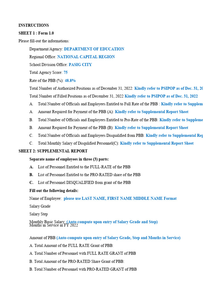 KALIBUHAN ES 2022 PBB Form 1.0 04222024 Final | PDF