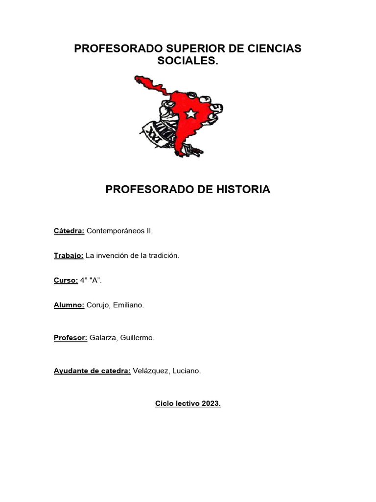 Corujo Emiliano - TP #1 | PDF | Tradiciones | Nación
