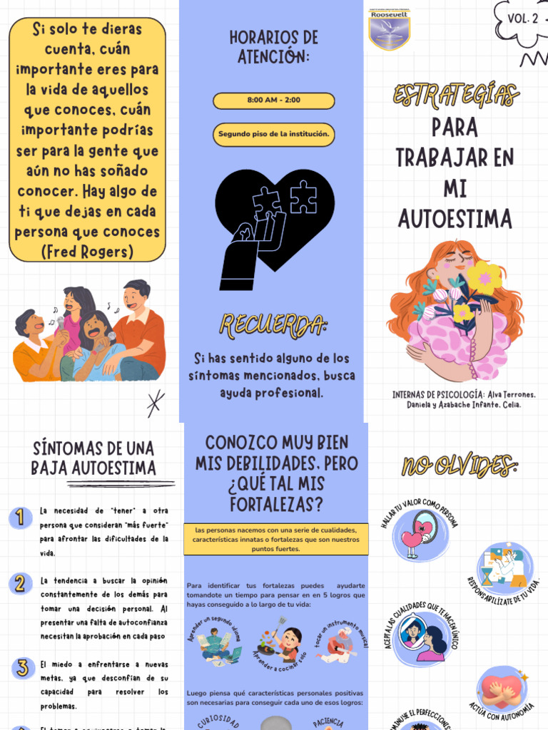 Tríptico Autoestima | PDF | Autoestima | Orgullo