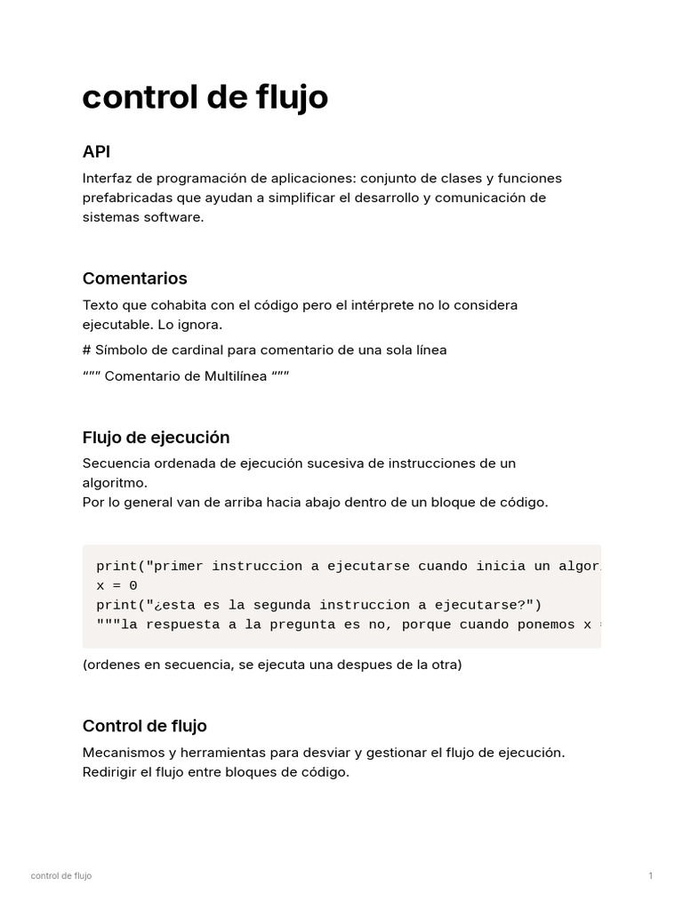 Control de Flujo | PDF | Python (lenguaje de programación) | Flujo de ...