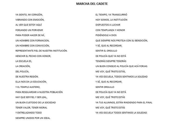 Marcha Del Cadete | PDF