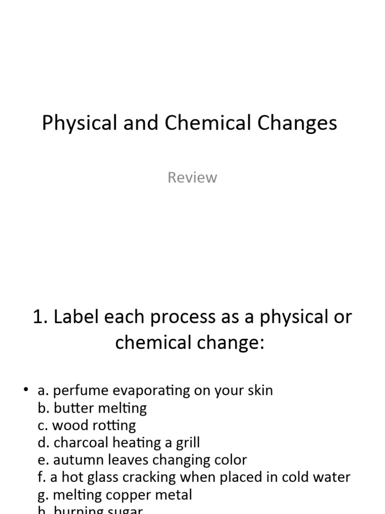 Identifying Physical and Chemical Changes | PDF | Water | Combustion