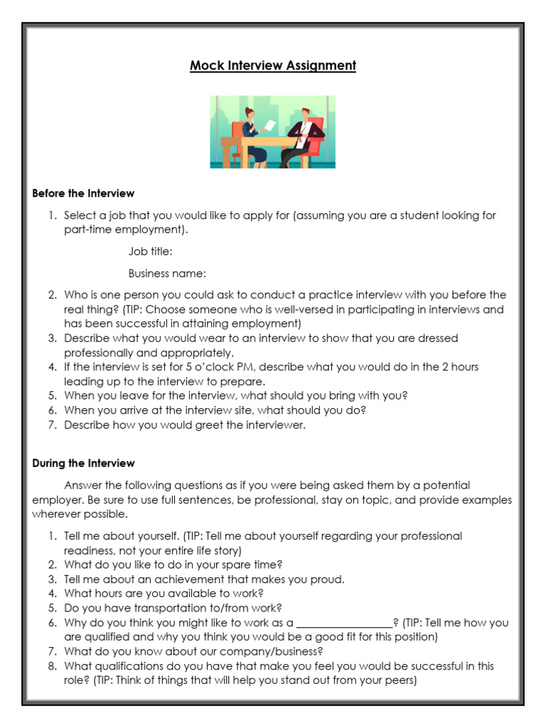 07 - GLC2O - Mock Interview Assignment | PDF
