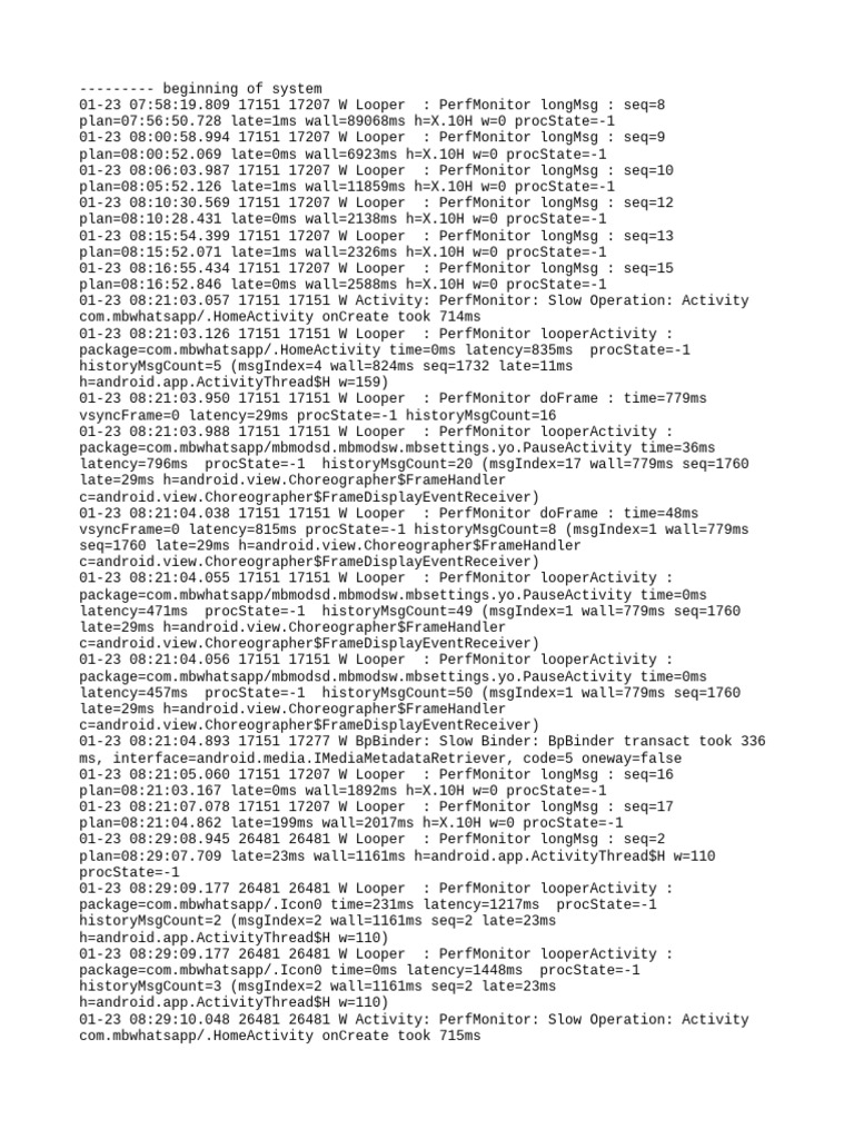 Logcat | PDF | Mobile Software | Mobile Computers