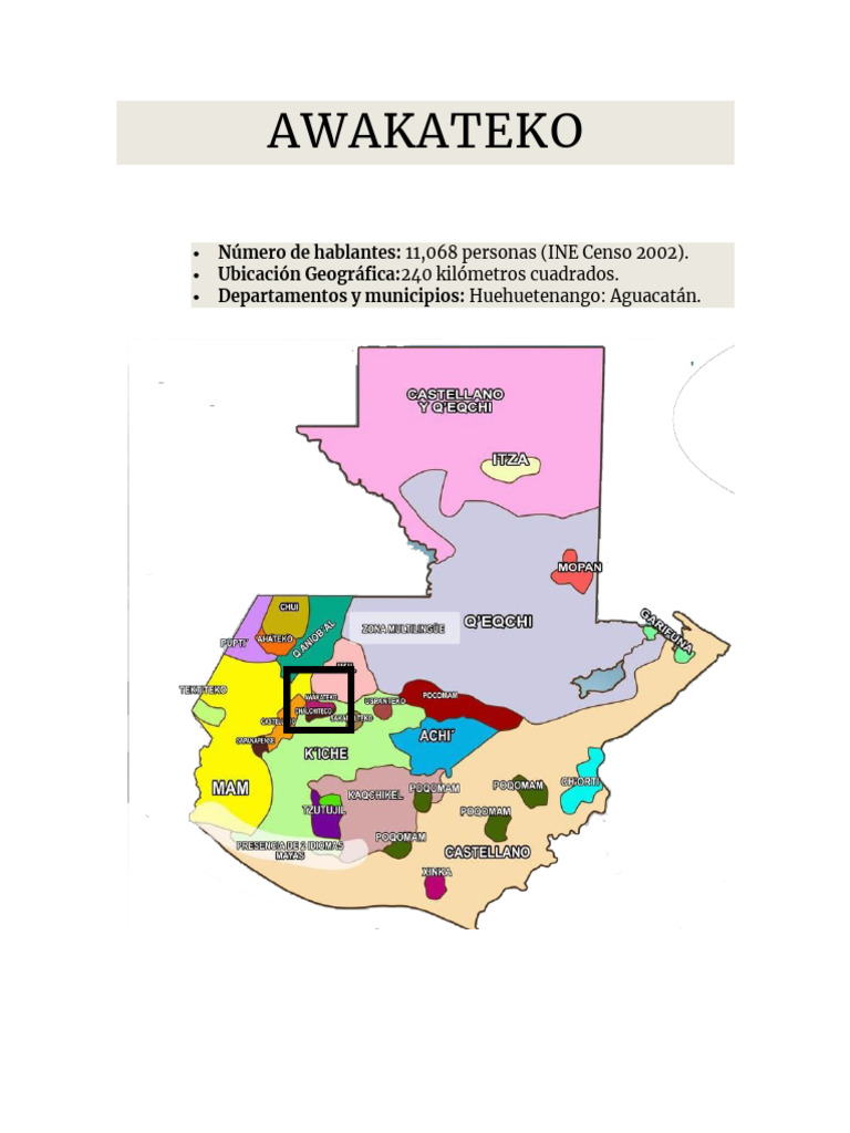 Cultura y lengua del pueblo awakateko | PDF