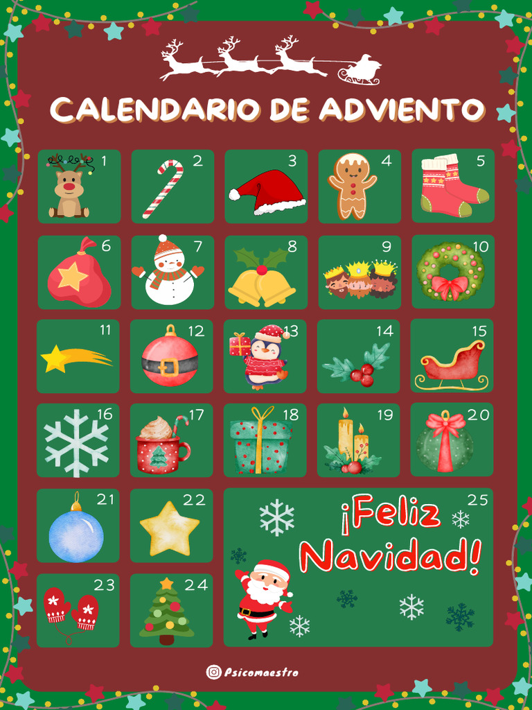Calendario de Adviento (Casa) | PDF | Navidad | Calendario litúrgico