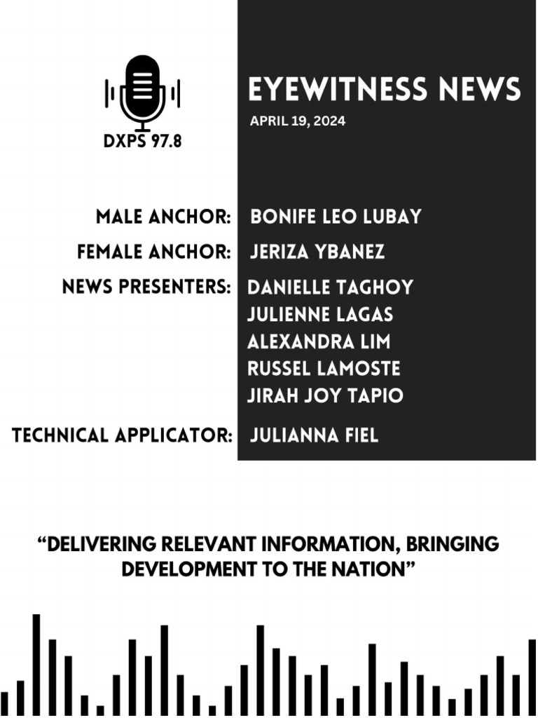Eyewitness News Script | PDF | Philippines