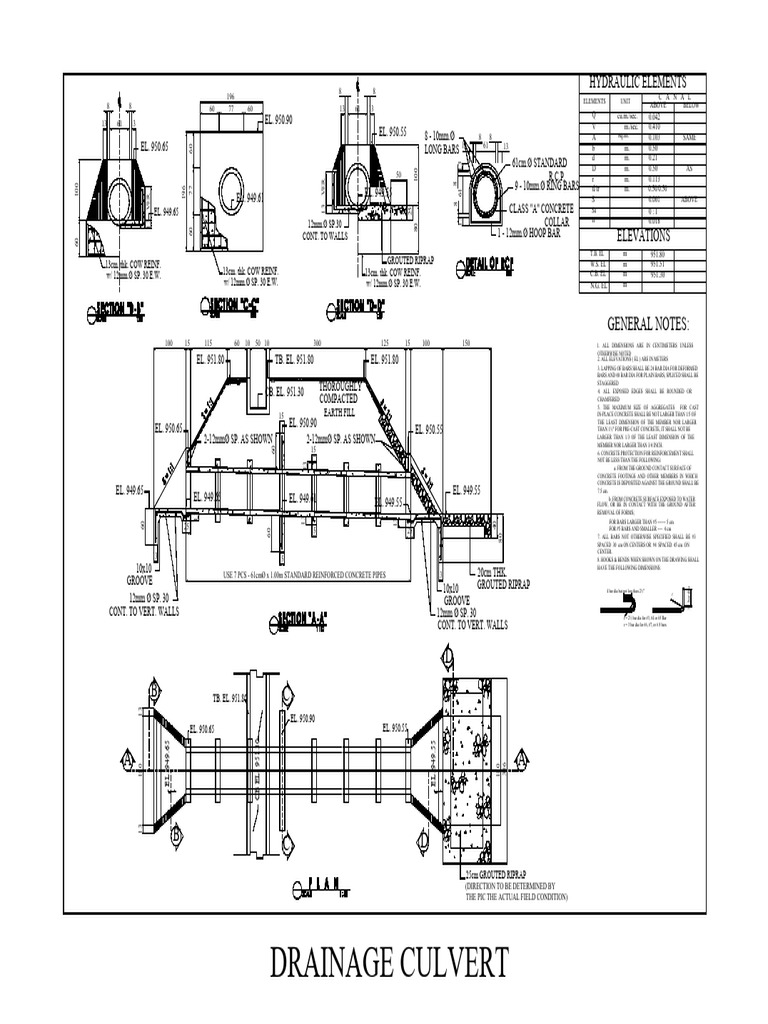 Civil Engineering Drainage Plan | PDF | Concrete | Civil Engineering
