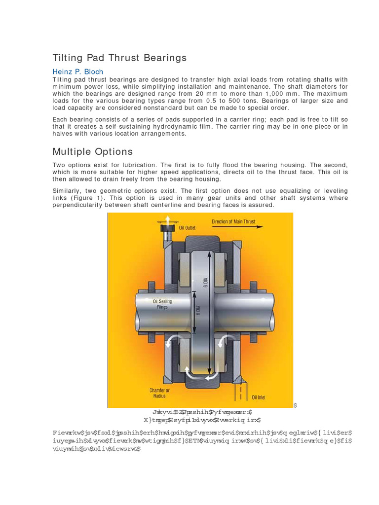 Lubrication For Tilting Pad Thrust Bearings | PDF | Bearing (Mechanical ...