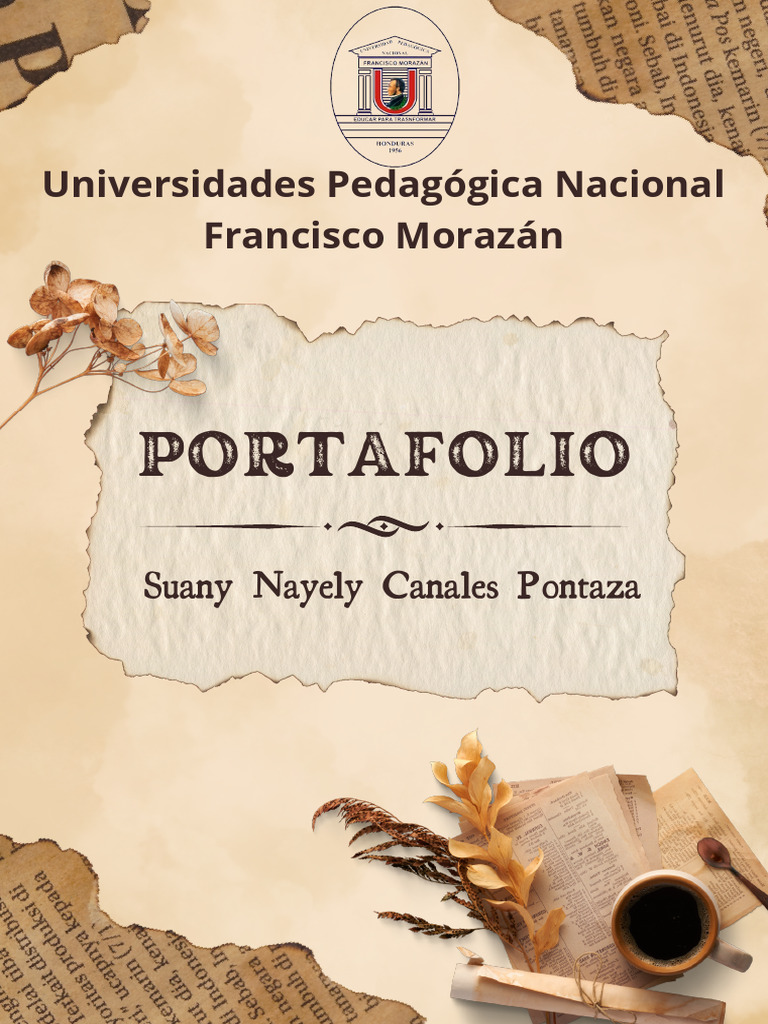 Brown Beige Watercolor Vintage Portfolio Cover A4 Document | PDF