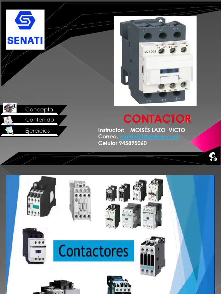 Partes y Funcionamiento del Contactor | PDF | Equipo eléctrico ...