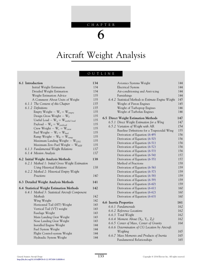 6 - Aircraft Weight Analysis | PDF | Aerospace | Aviation