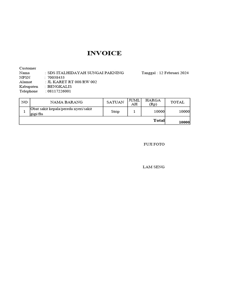 Invoice Feb 2024 SD | PDF