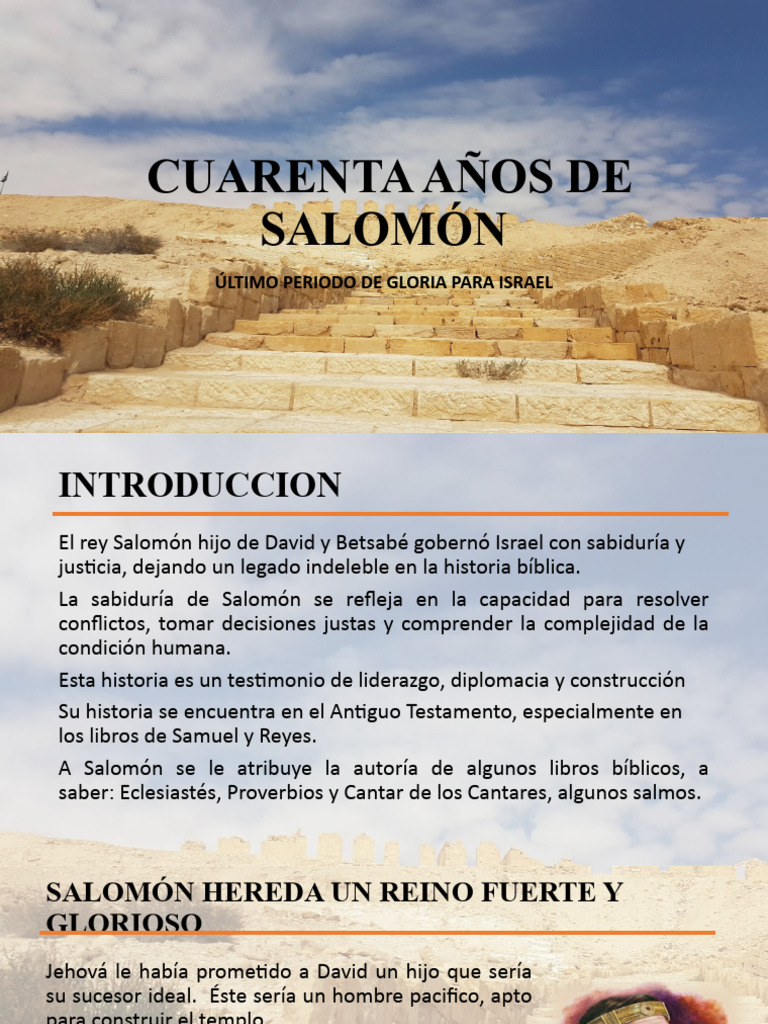 Cuarenta Años de Salomón | PDF | Solomons | David