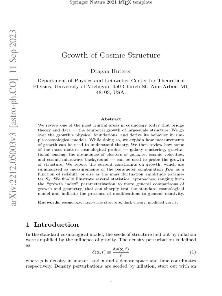Cosmic Structure | PDF | Physical Cosmology | General Relativity