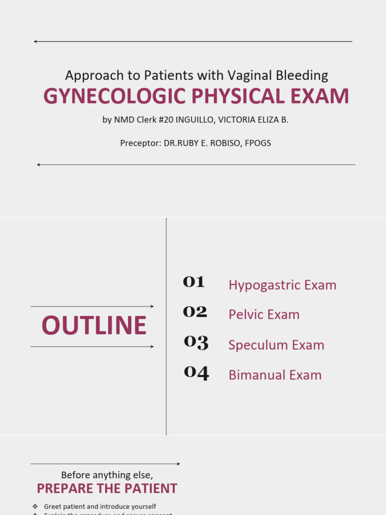Gynecologic Exam | PDF | Mammal Female Reproductive System | Human ...