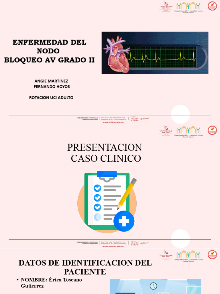 Caso Clinico Bloqueo Av II | PDF | Electrocardiografia | Medicina