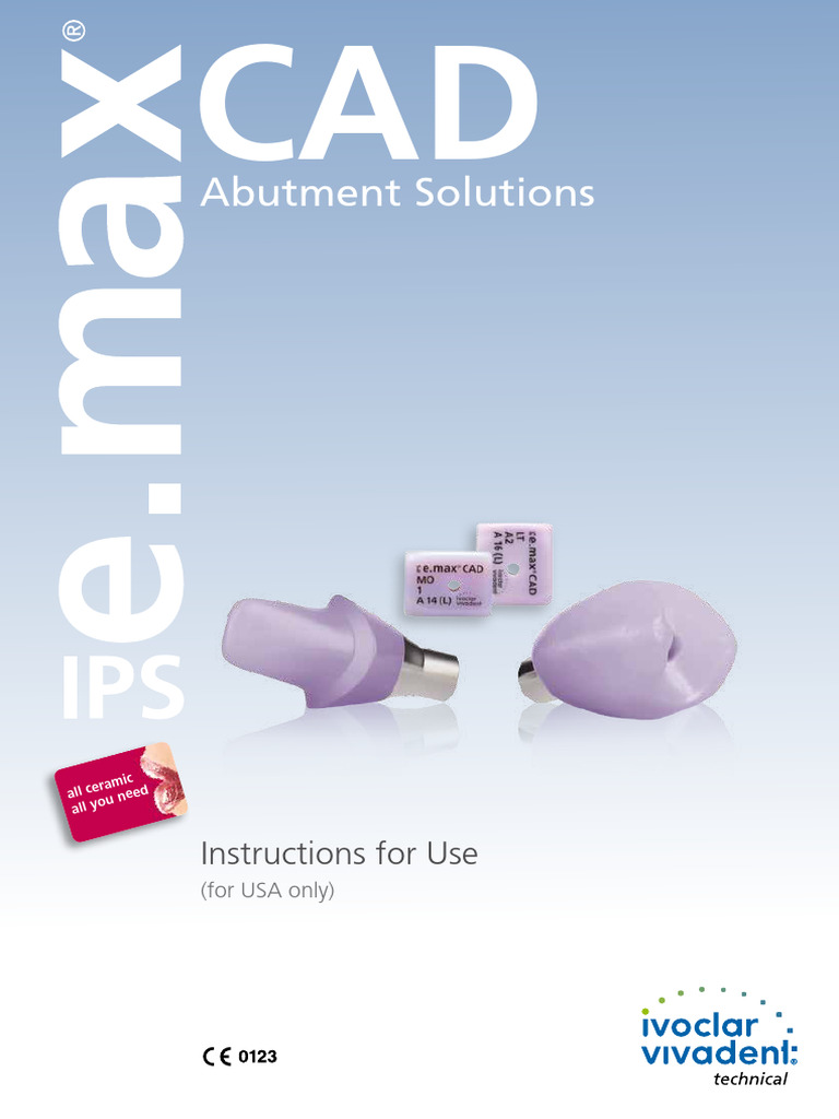 Ips E.max Cad Abutment Solution | PDF | Dental Implant | Titanium