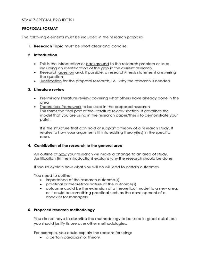 2024 Research Proposal Format | PDF | Theory | Methodology