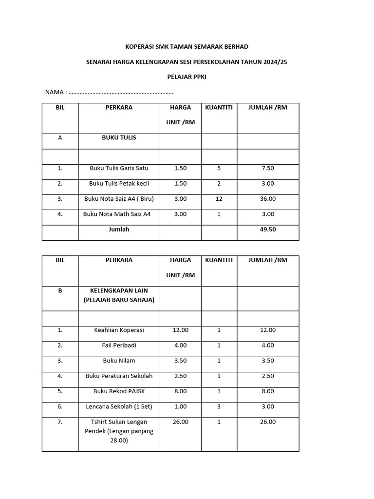 Senarai Buku Koperasi Ppki | PDF
