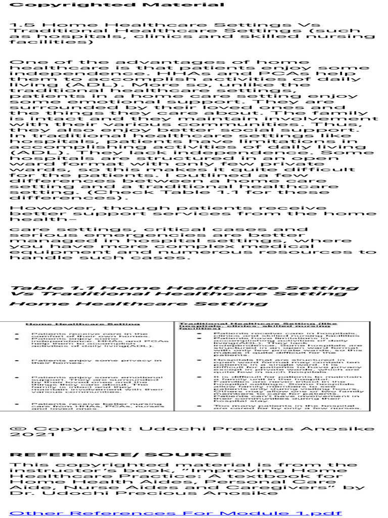 Care Giver Course | PDF