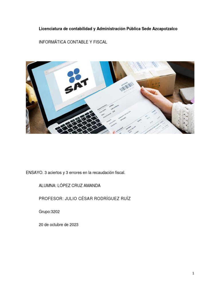 Ensayo de Recaudación Fiscal | PDF | Impuestos | México